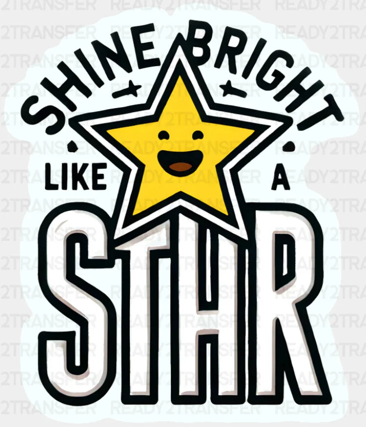 Shine Bright Like A Star - Minimal UV Sticker Permanent UV DTF Decal ...