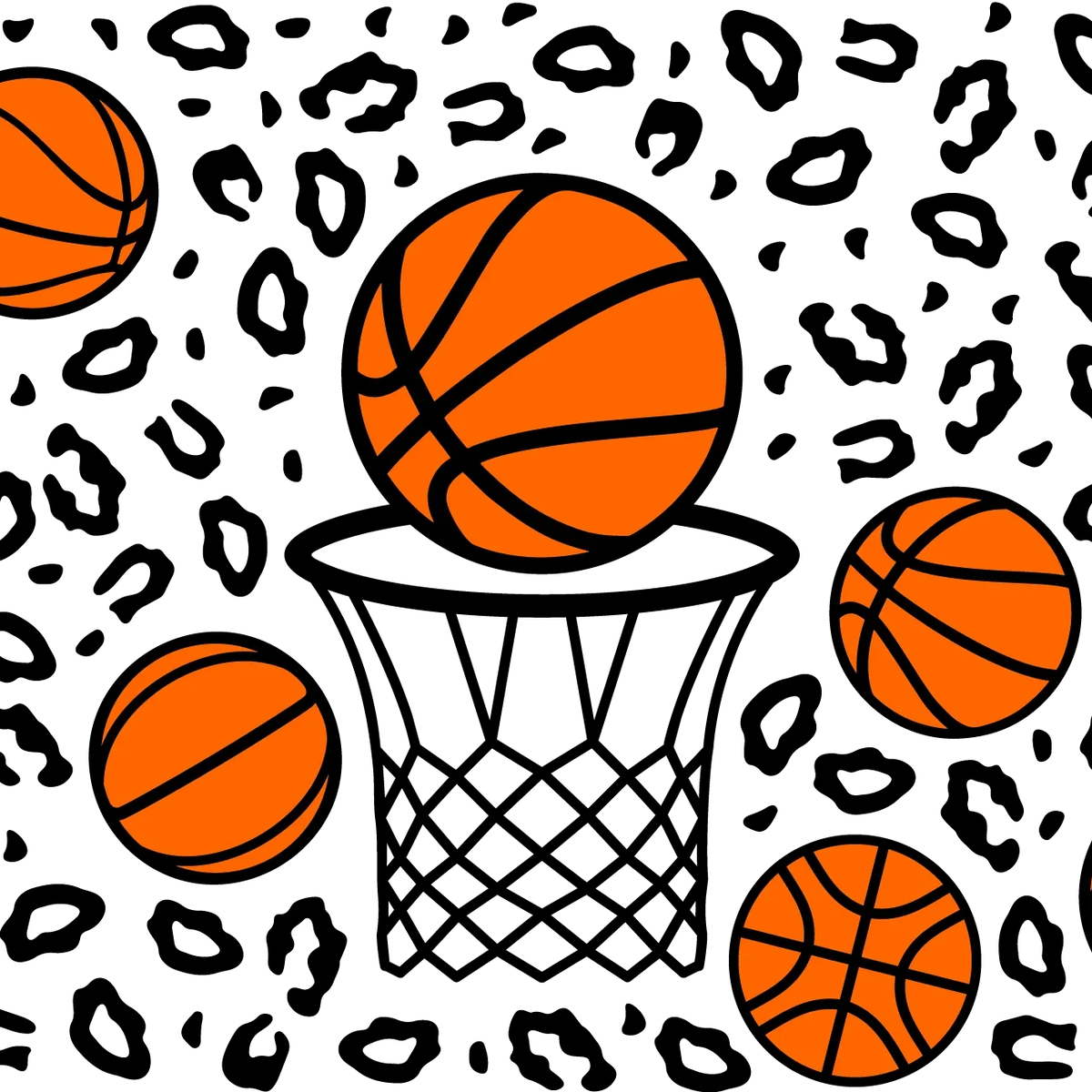 Basketball Hoop Design - Basketball Cup Wrap UV Sticker Permanent UV ...
