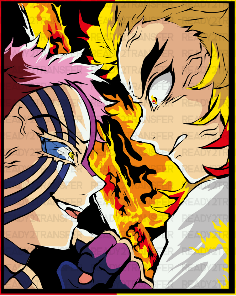 Akaza and Kyōjurō - Demon Slayer DTF Heat Transfer – Ready2Transfer