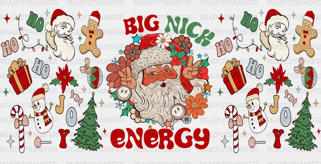Big Nick Energy - Christmas Cup Wrap UV Sticker Permanent UV DTF Decal ...