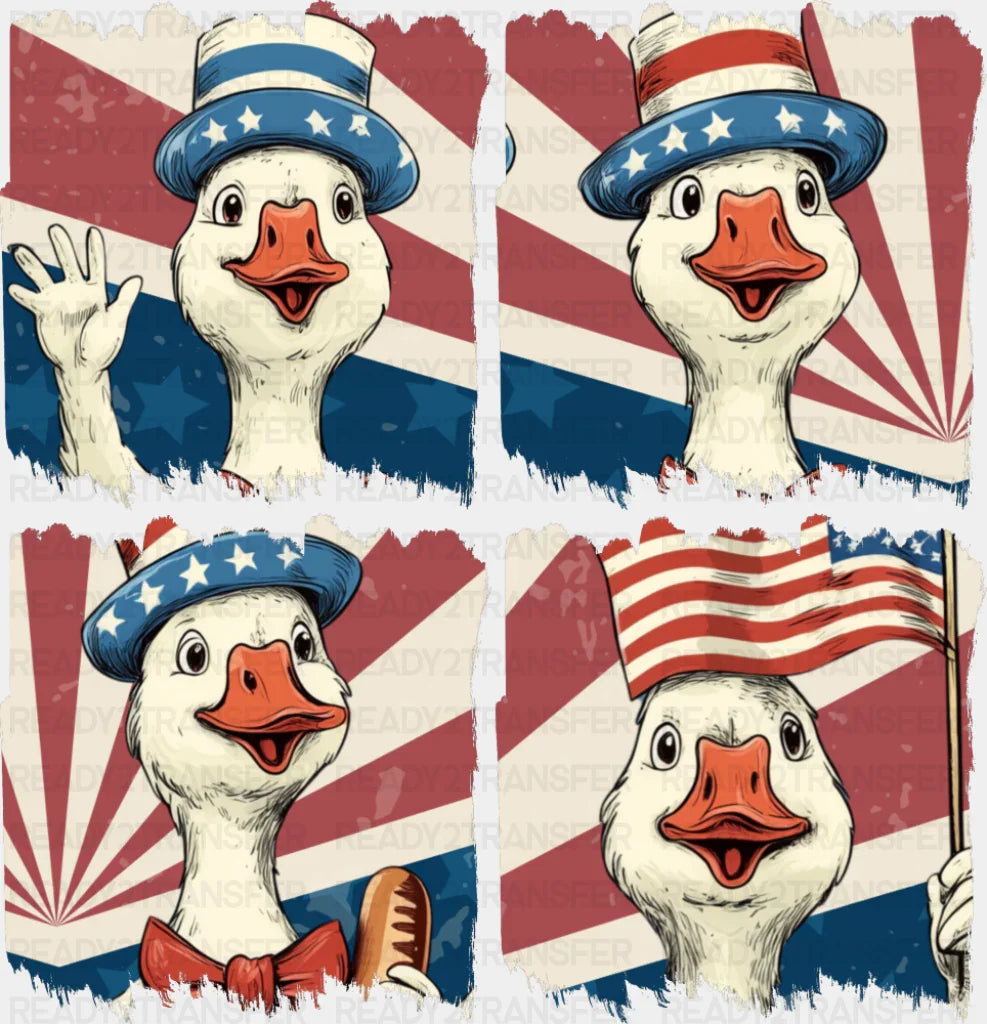Happy Goose US Flag - 4th Of July DTF Transfer – Ready2Transfer