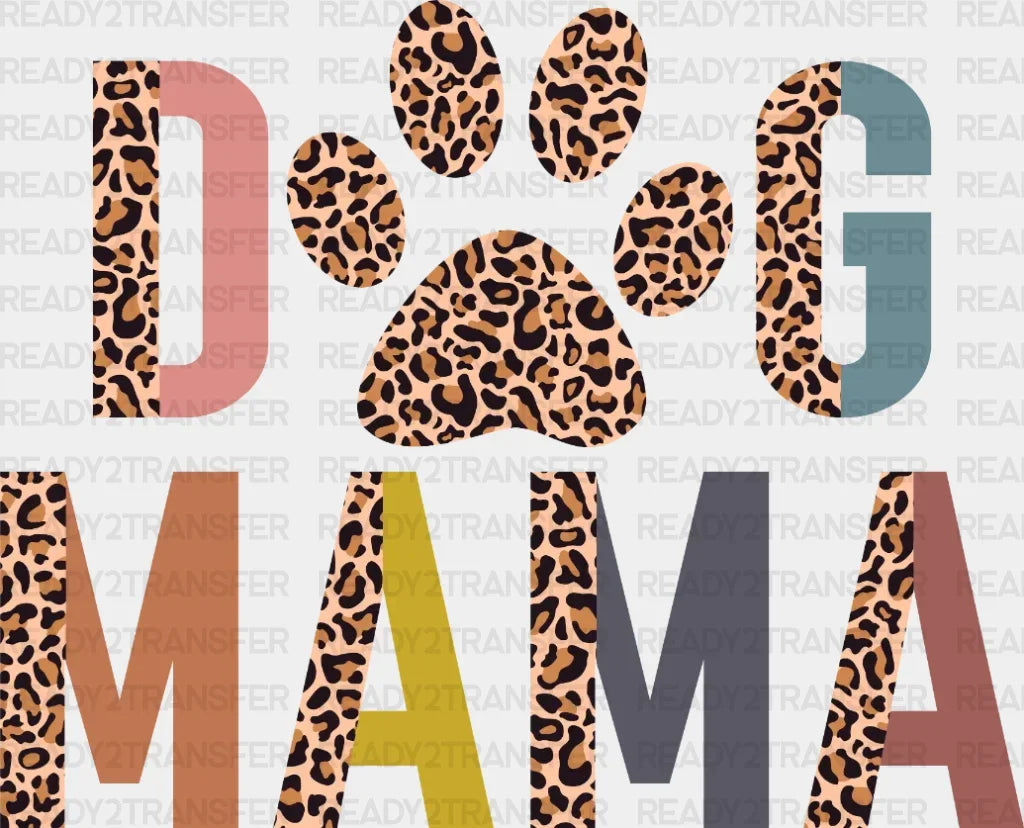 Leopard Dog Mama Mother's Day DTF Heat Transfer, Mama Design, Mom DTF ...