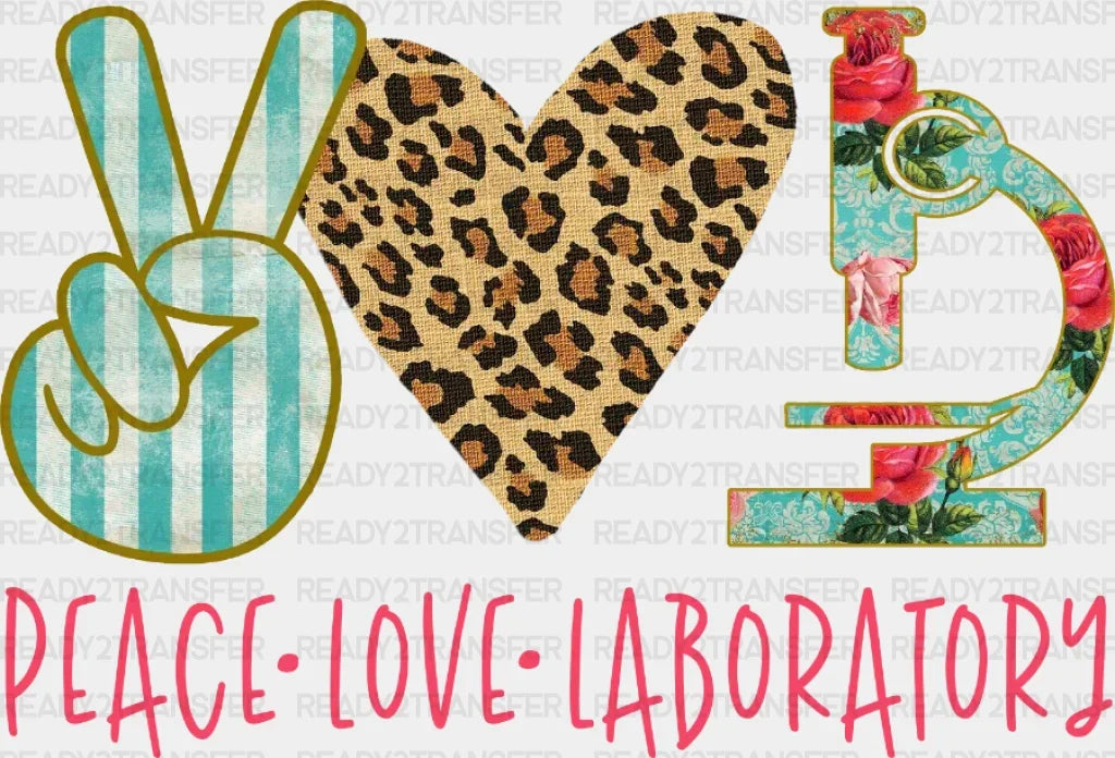 Peace Love Laboratory DTF Heat Transfer, Nurse Design, Healthcare ...