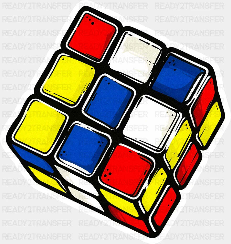 Rubik's Cube - Minimal UV Sticker Permanent UV DTF Decal – Ready2Transfer