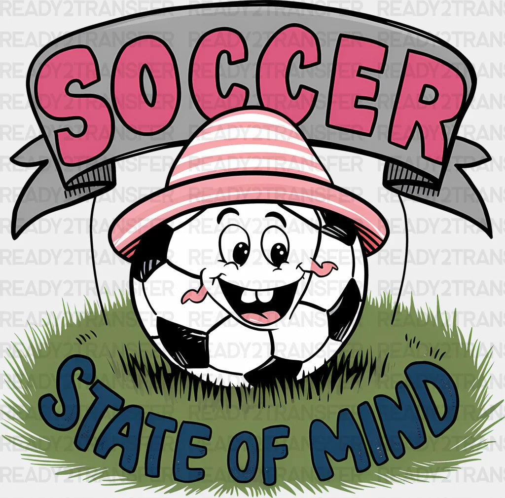 Smiley Soccer State Of Mind - Soccer DTF Heat Transfer – Ready2Transfer