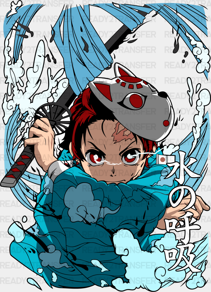 Tanjiro Water Design - Demon Slayer Iron On DTF Transfer – Ready2Transfer